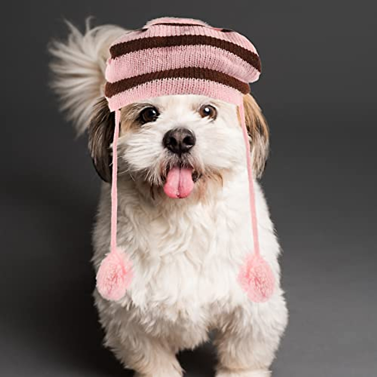 Balacoo Winter Dog Knitted Scarf Hat Set Dog Warmers Set Pet Winter Costume Doggie Winter Outfits for Dog Cat