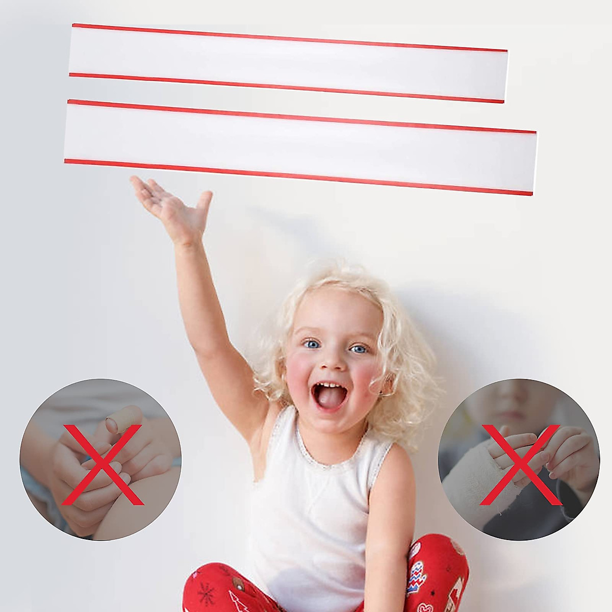 Happlife Finger Pinch Door Guard - Door Protector for Kids - Baby Finger Pinch Guard Door Stopper - Shield for 90 & Probably 180 Degree Doors (Set) - Guard for Door Finger Child Safety.