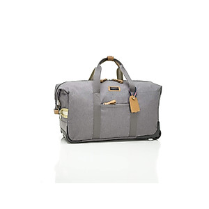 Storksak Travel Cabin Carry On with Wheels and Multi-functional Organizer, Water-Resistant, Grey