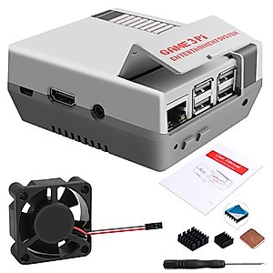 GeeekPi Case for Raspberry Pi 3B+, Pi Case with Fan, Retro Gaming Nes3Pi Case with Cooling Fan, Pi Heatsinks for Raspberry Pi 2B/3B/3B+