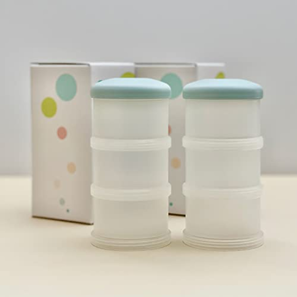 LITTOES Food Pots 3oz Baby Food Storage Containers for Parents On The Go Blue 2-pack