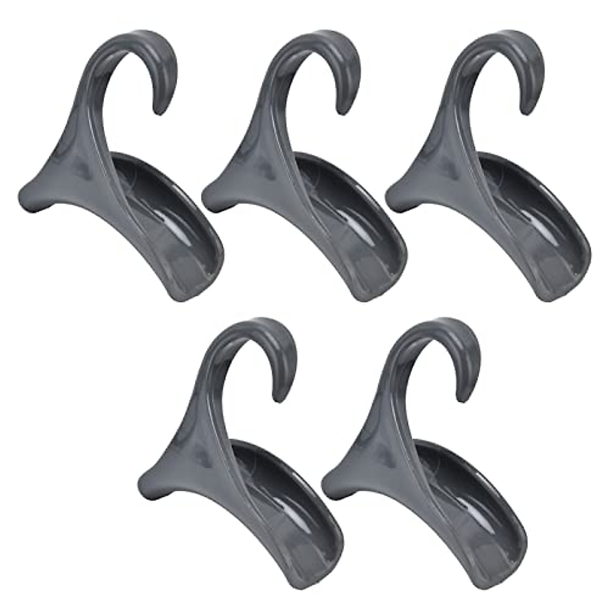 Fydun 5Pcs Purse Door Hanger Bag Arc Closet Hanger Hook for Satchel Coat Haversack Belt StorageWhite for Home Use, Multifunctional Accessory (Grey)
