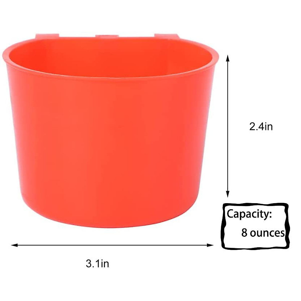 AMZSYLV 10 Pack Bird Cage Feeding Cups Chicken Seed Bowl Hanging Parrot Food Dishes,Feeder and Waterer Coop Cup Water Bottles for Pigeon Quail Parakeets Rabbit Poultry