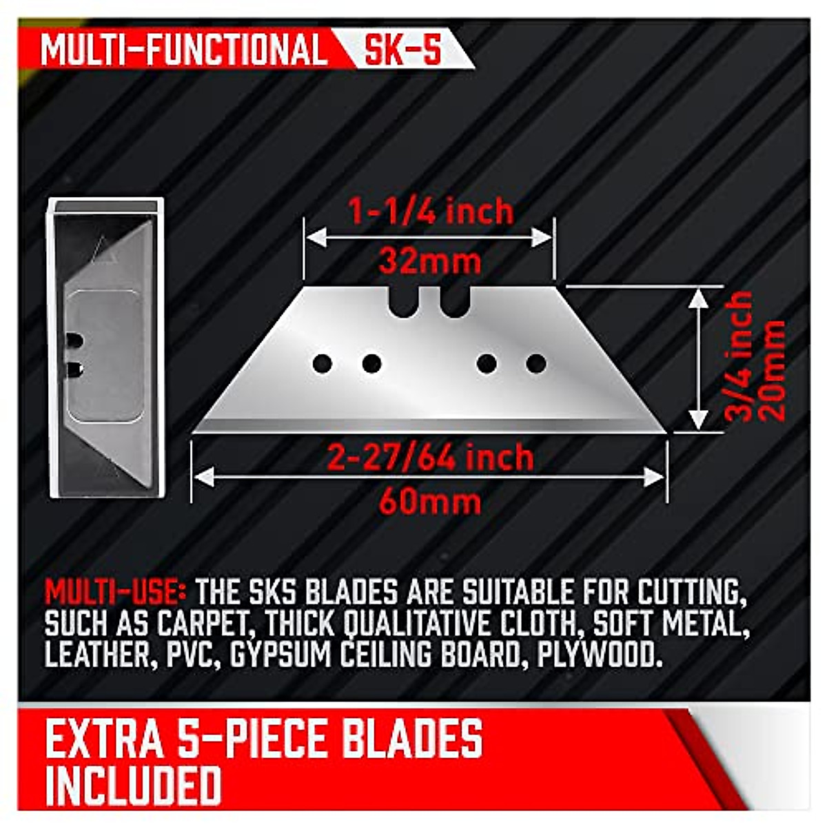 Heavy Duty Box Cutter - Retractable Utility Knife with Spare Blades, Ergonomic Design, Built-In Storage, Safe Lock System, Ideal for Cardboard, Paper, Thin Plastic Cutting - Razor Knife Boxcutter