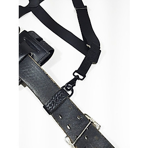 Shirt Lock Undergarment Duty Suspenders | Heavy Duty Elastic Duty Belt Suspenders | Slim and Hidden Duty Accessory