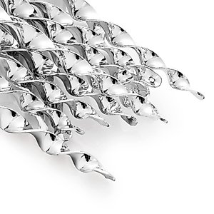 OFFO Bird Deterrent Scarer Rods, 11.5 Inches (15 Pcs) Reflective Bird Device Outdoor Bird Scarer to Keep Pigeon and Woodpecker Away from Garden or Yard, Silver