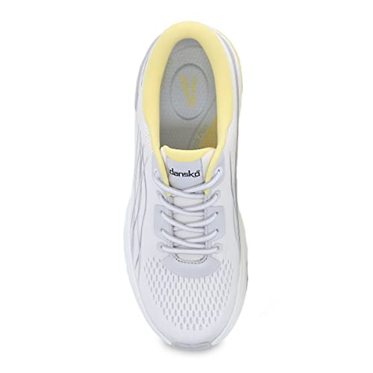 Dansko Women's Pace White/Yellow Walking Shoe 8.5-9 M US - Added Support and Comfort