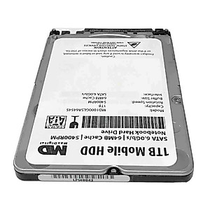 MaxDigitalData 1TB 5400RPM 64MB Cache (7mm) SATA 6.0Gb/s 2.5inch Mobile HDD/Notebook Hard Drive - 2 Year Warranty