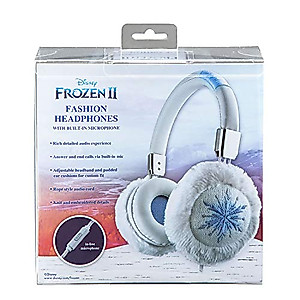 eKids M48 Disney Frozen 2 Kids Headphones Fashion with Built in Microphone, Stream Audio Playback Disney Plus, Adjustable Kids Headband Home Travel