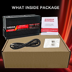 WAOUKS 72V 3A Lead Acid Charger 72Volt 3Amp 15Ah 20Ah 25AH 30AH Battery Charger Used for 72V Lead Acid AGM Gel VRLA OPZV Battery Output C13 PING Connector