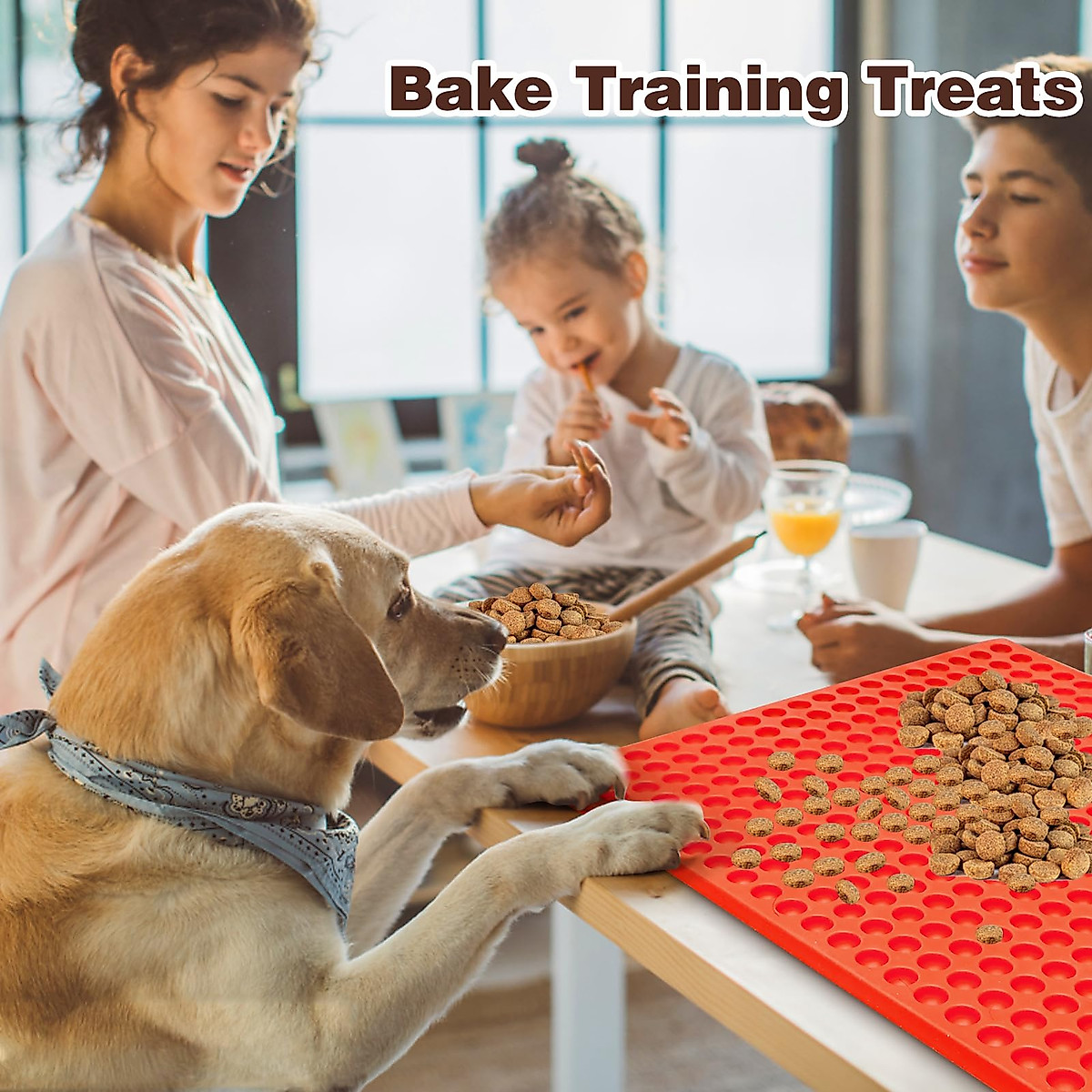 Palksky 468-Cavity Mini Round Silicone Mold/Chocolate Drops Mold/Dog Treats Pan/Semi Sphere Gummy Candy Molds for Ganache Jelly Caramels Cookies