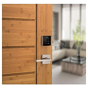 Kwikset 99540-001 Obsidian Keyless Entry Door Lock Z-Wave Plus Electronic Touchscreen Deadbolt, Satin Nickel