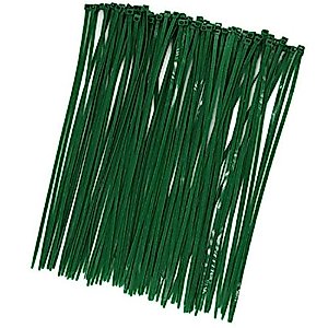 12 inch 3mm Dark Green Nylon Garden Cable Zip Ties Self Locking Cable Ties Twist Ties, Multi-Purpose Cable Tie(100 Pcs)