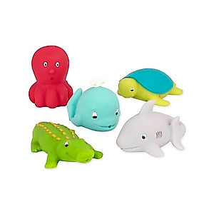 Battat – Assorted Bath Toys – 9Pcs Animal Squirters – Water Squirt Toys – Bath & Pool – 10 Months + – Bath Buddies (9Pcs)