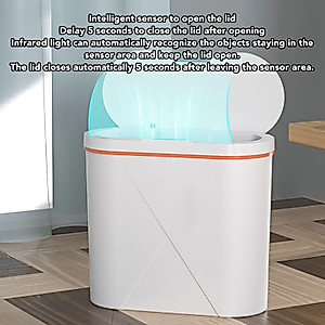 Tyenaza Automatic Trash Can, 3 Gallon Touchless Bathroom Garbage Can Motion Sensor Smart Trash Can with Essential Oil Diffuser for Kitchen Bedroom White