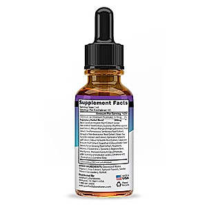 Organic Elderberry Drops Liquid Extract Daily Immune System Support 250MG Sambucus Nigra Antioxidant Berry Flavor for Kids & Adults