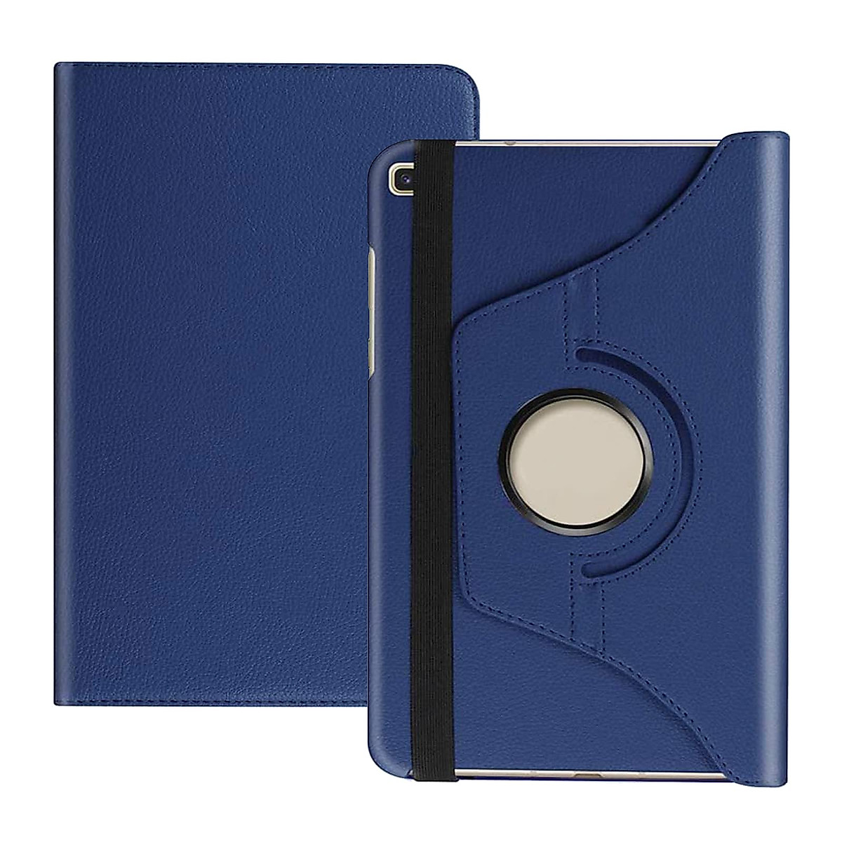 EKVINOR Rotating Case for Tab A7 Lite 8.7" 2021 (Model: SM-T220/T225/T227), 360 Degree Swiveling Leather Protective Cover Case for Samsung Galaxy Tab A7 Lite 8.7 Inch Tablet 2021 Release, Dark Blue