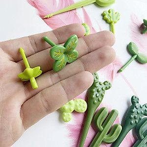 UOUYOO 14 Pcs Toddler Food Picks, Fun Cute Cartoon Fruit Shapes, Reusable Bento Box Toothpicks, Easy to Clean, Great for Kids' Lunch