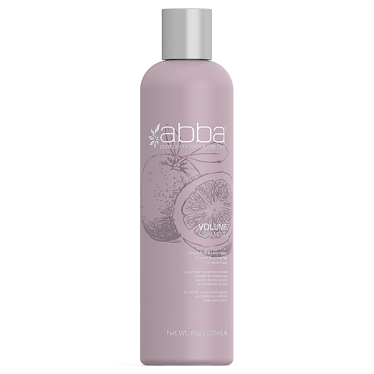 ABBA Volume Shampoo, Grapefruit & Lemongrass, 8 Fl Oz
