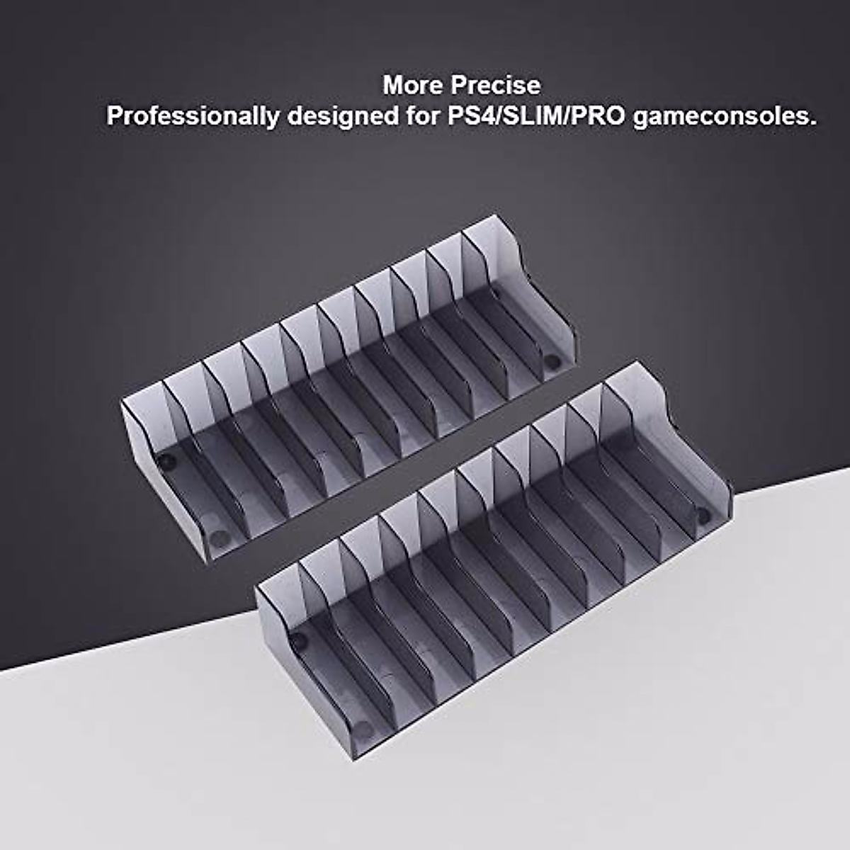 Game Card Box, ABS 2 Pcs Waterproof Dust-Proof CD Storage Bracket for Pro Game Consoles for/Slim/PRO