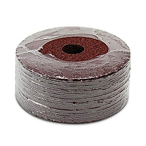 BHA Aluminum Oxide Resin Fiber Sanding and Grinding Discs, 5” x 7/8”, 36 Grit - 25 Pack