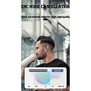 Bluetooth Headphones Wireless Earbuds 48hrs Playback IPX7 Waterproof Earphones Over-Ear Stereo Bass Headset with Earhooks Microphone LED Battery Display for Sports/Workout/Gym/Running GNMN Black