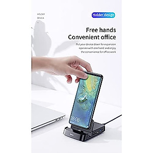 SLSFJLKJ 7 in 1 USB Type C Hub Docking Station USB-C to HDMI USB 3.0 HUB SD TF Card PD Adapter