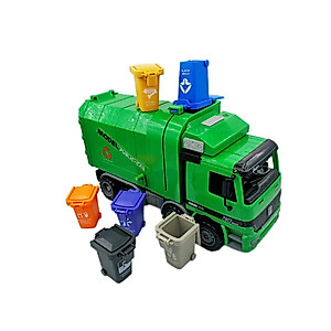 Nuanmu Garbage Can Set 6 Color Small Trash Can ABS Garbage Truck Toys