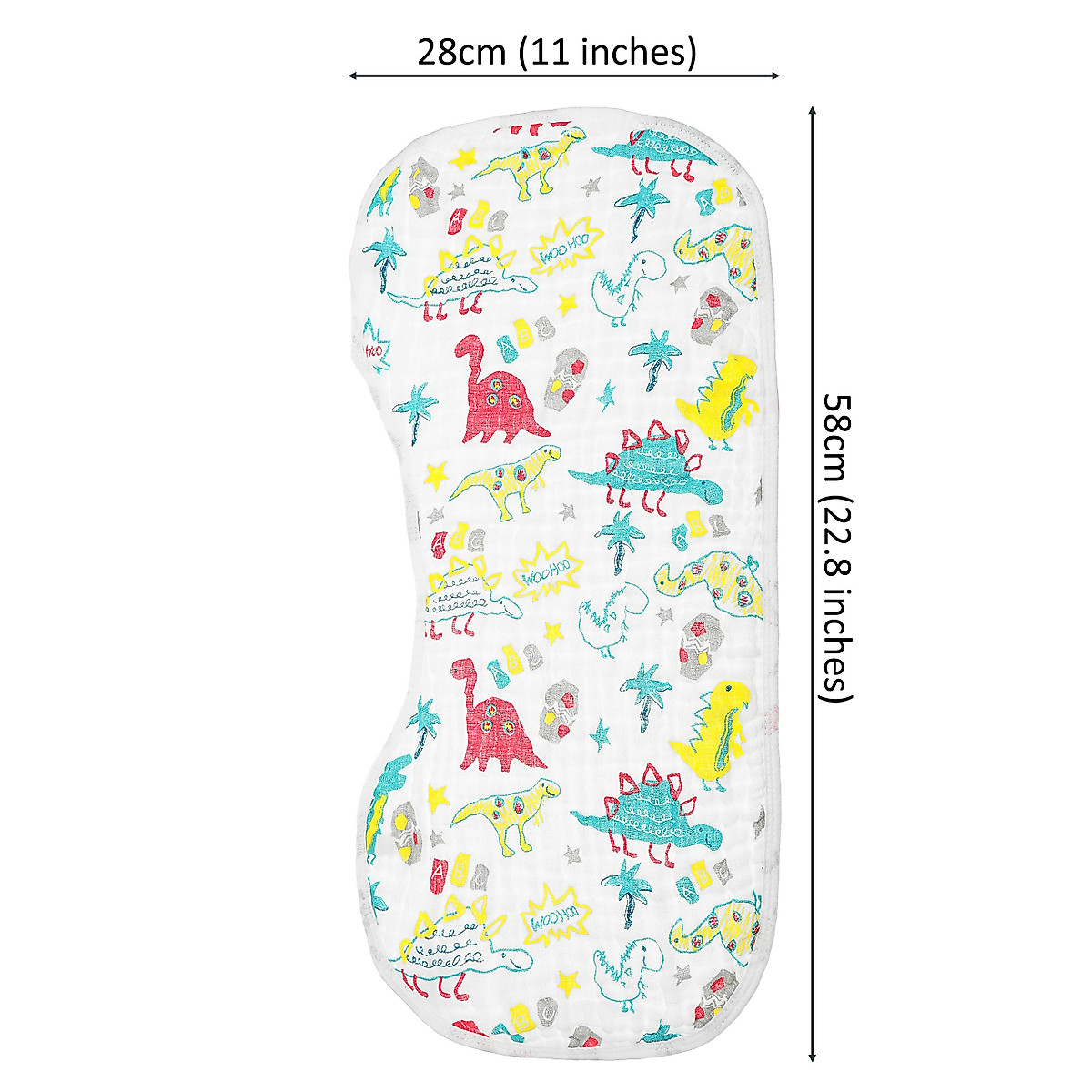 ShoppeWatch Muslin Burp Cloths Baby Burping Bibs 100% Organic Cotton 5-Pack Large 6 Layers Thick Soft Absorbent Cloth Spit Up Dribble Towels Rags for Newborns & Babies Unisex Shower Gift BB20