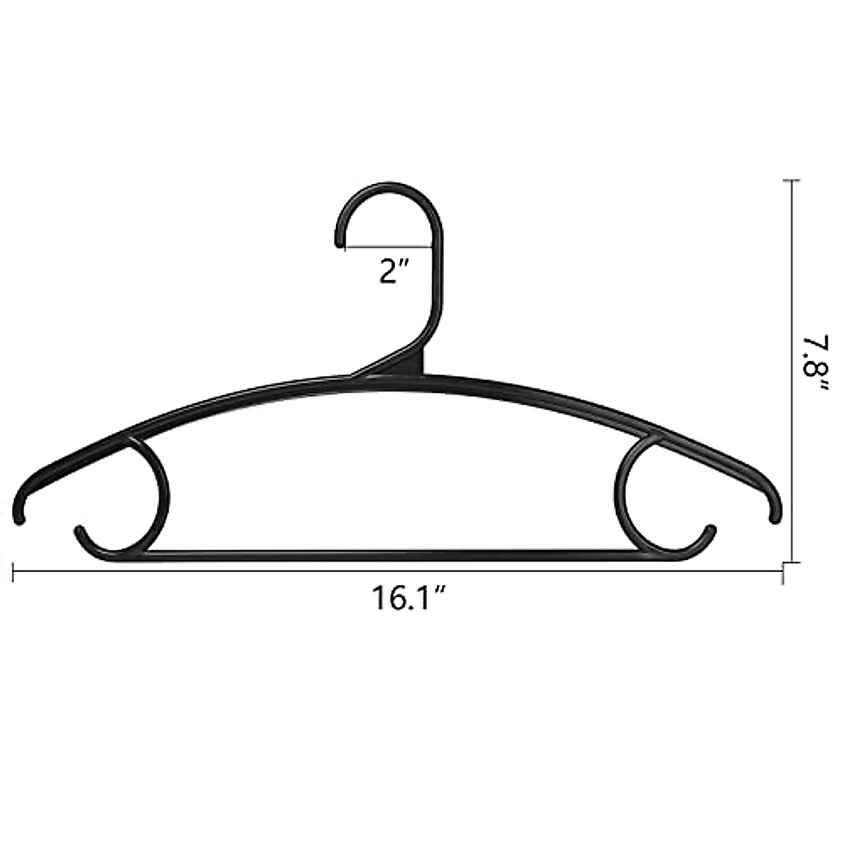 GoodtoU Clothes Hangers 40 Pack Plastic Heavy Duty Clothing Hangers for Everyday Standard Use