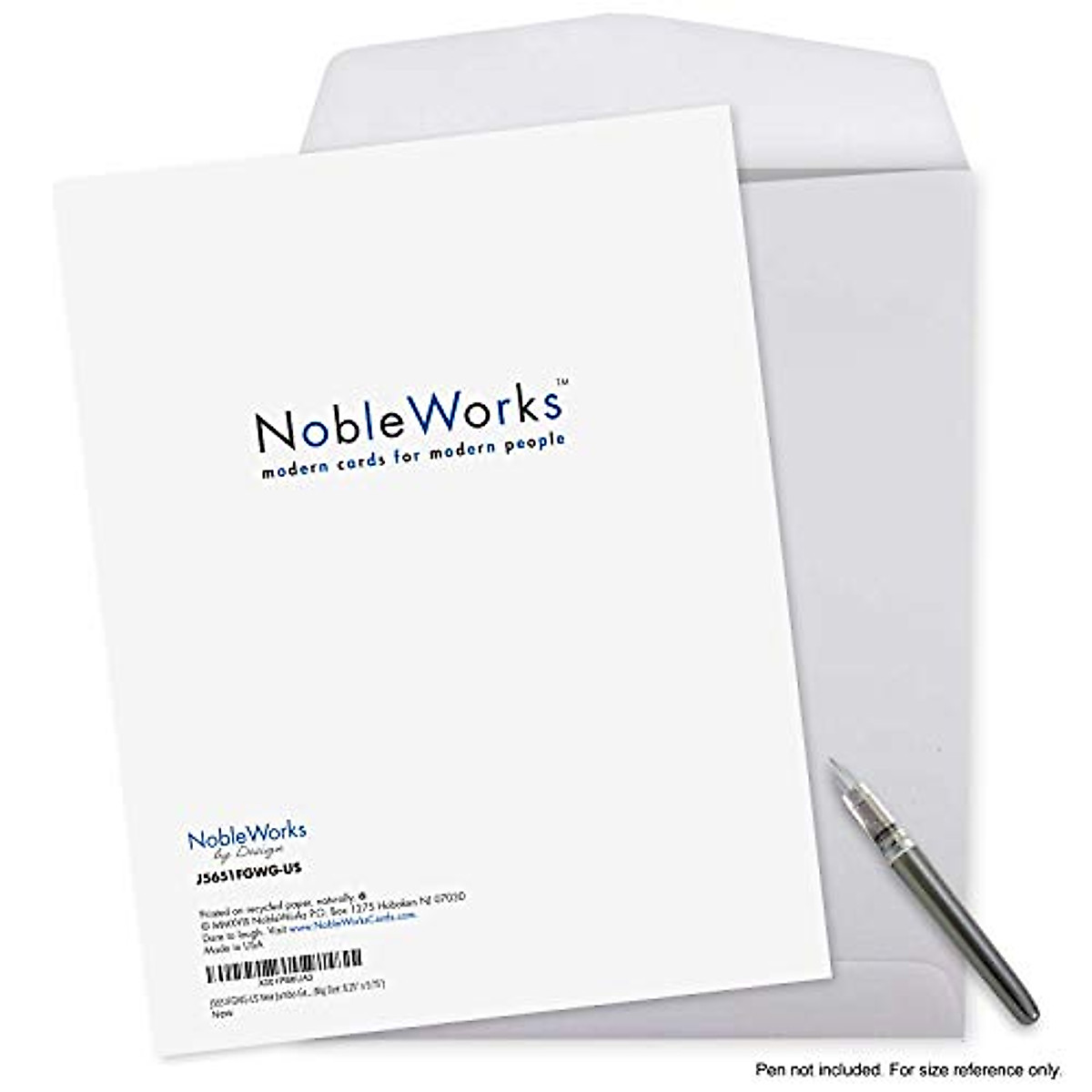 NobleWorks - Jumbo Get Well Greeting Card (8.5 x 11 Inch) - Beautiful Feel Better Soon, Group Notecard (Not 3D or Raised) - Inflated Messages From Us J5651FGWG-US