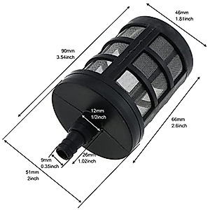 LUORNG 2PCS Stainless Steel Encrypted Filter Household Hose Filter Micro Irrigation Water Pump Net Filters Stainless Steel Encryption Water Clean Screen Net Filter Garden Hose Strainer