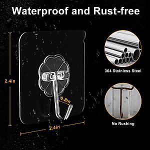 Adhesive Hooks 12 Pack