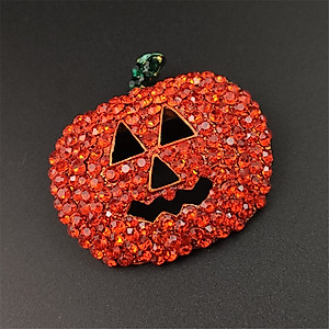 STYLE LOVELY CRYSTAL HALLOWEEN CHRISTMAS PUMPKIN BROOCH PIN JEWELRY GIFT FASHION BROACH Clever design