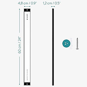 Navaris Magnetic Tool Strip Holder - 24 Inch Heavy Duty Magnet Bar - Extra Strong Organizer Holder for Garage Wall, Shop, Hand Tools, Screwdrivers