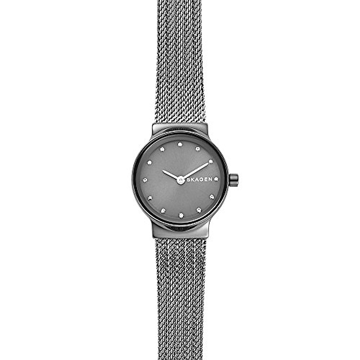 Skagen Women's Freja Quartz Watch with Stainless Steel Mesh Strap, Gunmetal, 14 (Model: SKW2700)