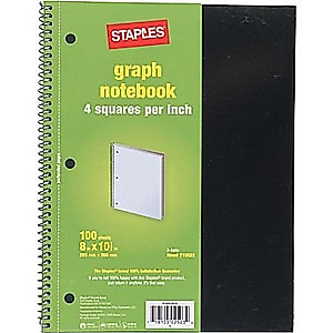Staples Ruled Paper Graph Pad (11625M)