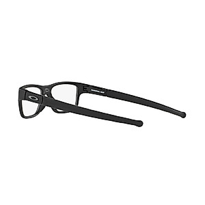 Oakley Men's Ox8091 Marshal Mnp Rectangular Prescription Eyeglass Frames, Satin Black/Demo Lens, 55 mm