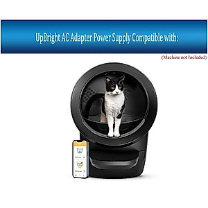 UpBright 15V AC/DC Adapter Compatible with Whisker Litter Robot 4 Open Air Connect LR4-PS-US LR4 LR4-PS Self Cleaning Cat Litter Box CW1502000RE PUR-2030 15VDC 2A 30W Power Supply Cord Battery Charger