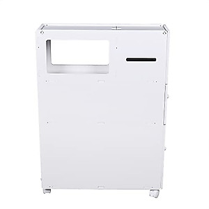DYRABREST Bathroom Storage Cabinet with 2 Drawers - 4 Layer Multifunctional White Narrow Toilet Organizer Floor Side Cabinet - Movable Receive Arrange Ark Space Saver