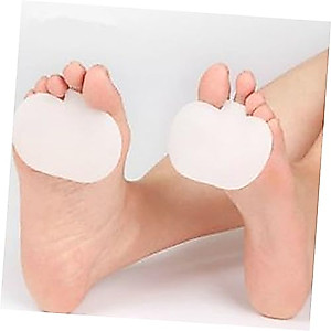 LALAFINA Pair Insoles for High Heels White Gel Bunion Protector Gel Bunion Toe Spreader Foot Separator for Bunion Forefoot Pad Soft Splitter Foot Straighter