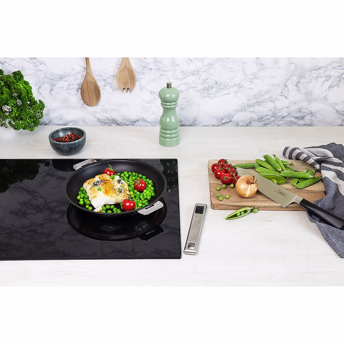 Cristel Strate Fryingpan, 8.5", Silver