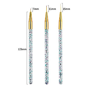 Artdone 31pcs Nail Art Brushes,Nail Art Tool Set,Nail Dotting Tools,Nail Dust Brush,Striping Nail Art Brushes for Long Lines,Nail Drawing Pen For Nail Design.