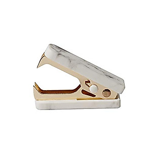 Multibey Staples Remover Tool for Office Staple Removal Puller Kit Gold Metal Jaws Stationery Marble White Texture School Home Desk Supplies Gift Idea (1 Pack)