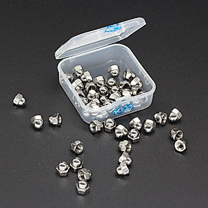 50pcs 10#-24 Acorn Cap Nuts, INCONTESTA 304 Stainless Steel Hex Acorn Cap Nut, Decorative Round Head Cover Dome Nuts