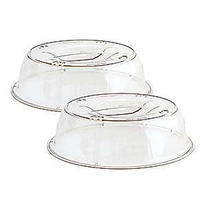 Nordic Ware Plastic Deluxe Microwave Cover, Clear (Set of 2)