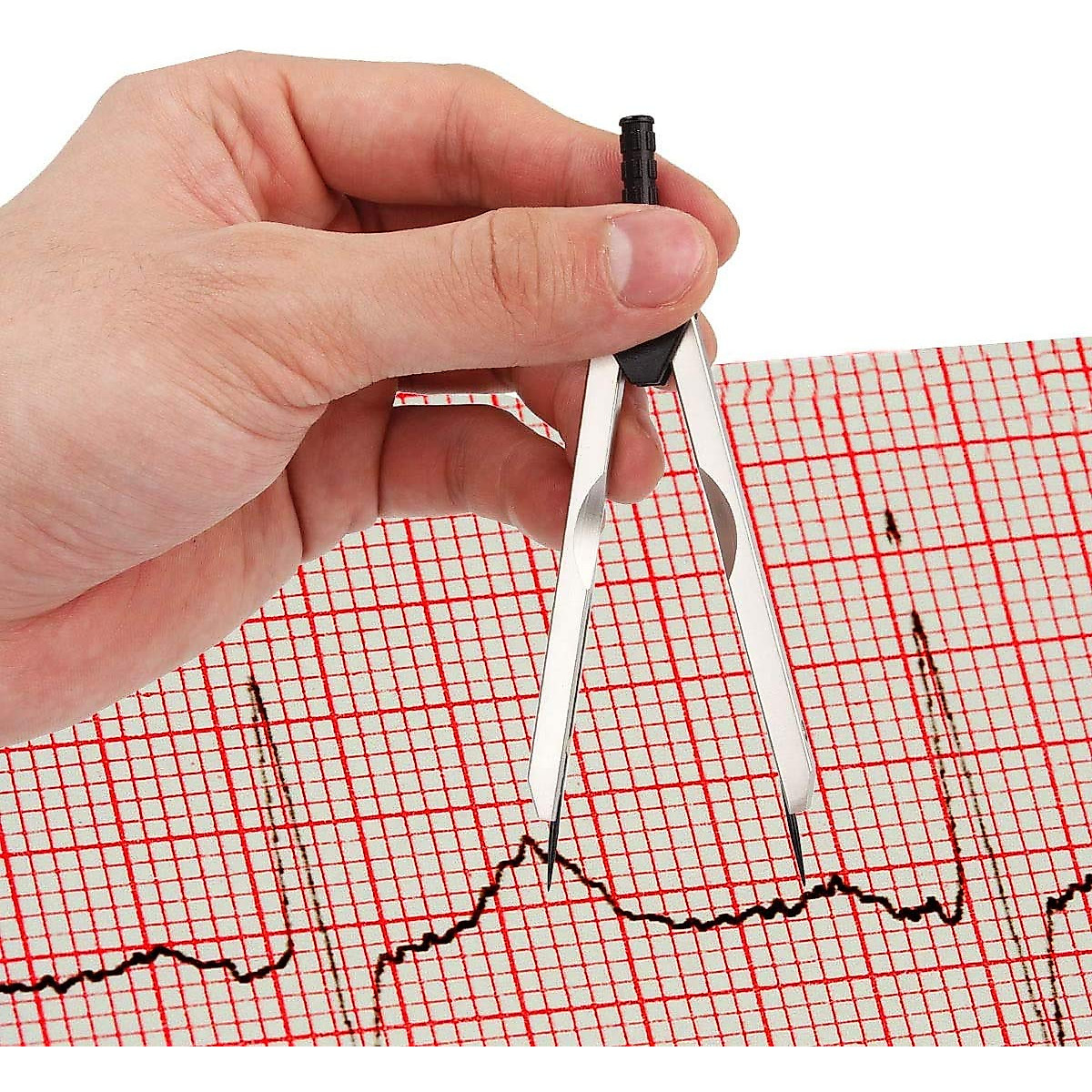 LANIAKEA ECG Caliper 3PCS EKG Calipers Electrocardiogram Divider for Nursing (Black Pink Blue)