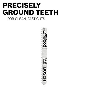 Bosch U118BF 5-Piece 3-1/8 In. 11-14 Progressive TPI Flexible for Metal U-shank Jig Saw Blades