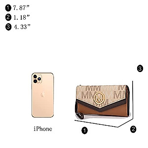 MKF Collection Wallet Handbag for Women - Wristlet Wallet Double Zipper Multi Pockets Purse