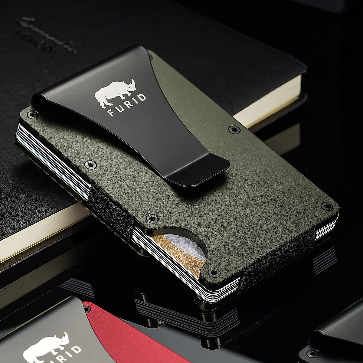 Wallet for Men, Slim Metal Wallet with Money clip, Minimalist Wallet For Men, Credit Card Holder Wallets for Men Gift…